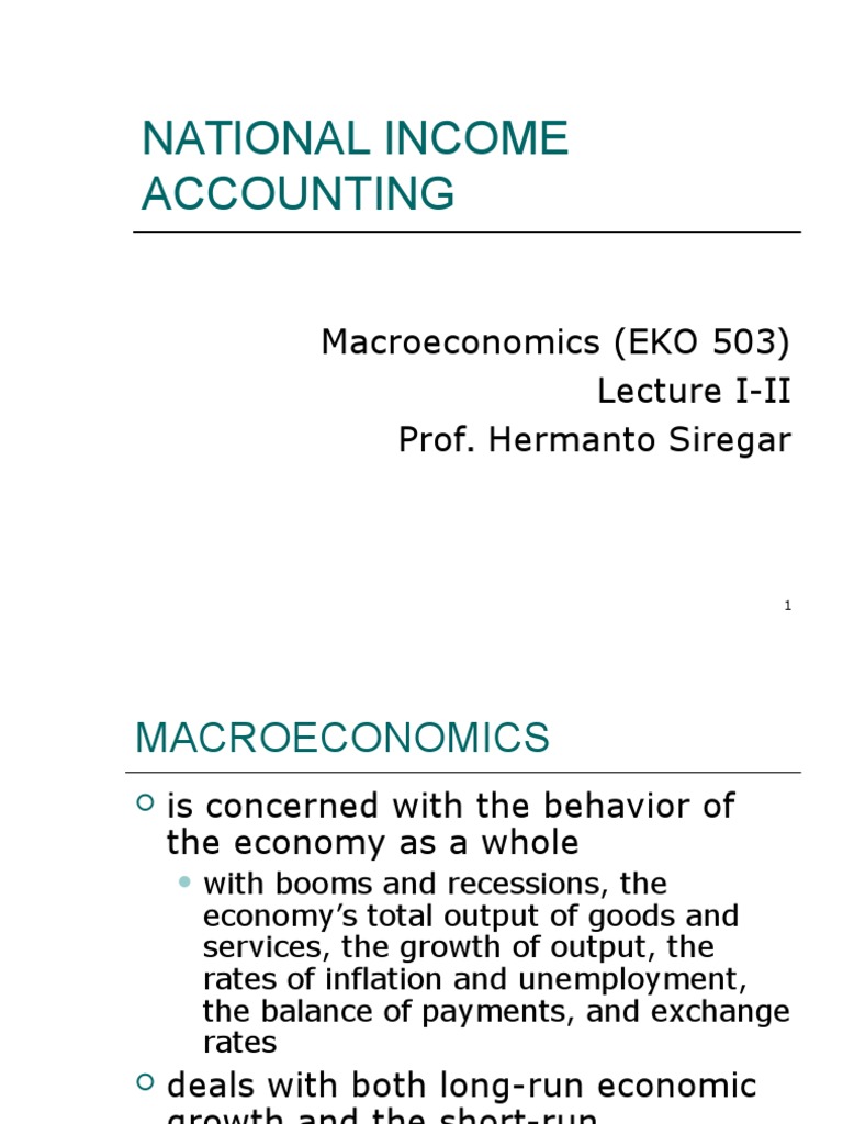 1 National Income Accounting | PDF | Inflation | Macroeconomics