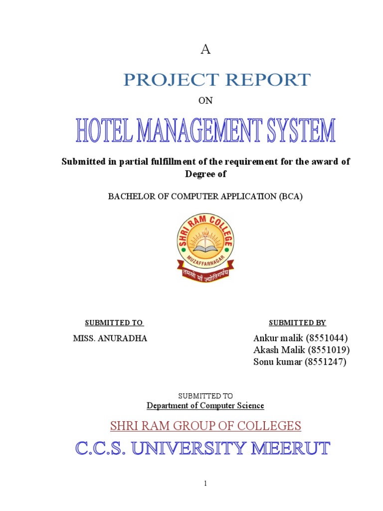 Hotel Management | PDF | Databases | Systems Design