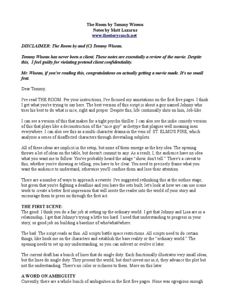 Room Notes | Leisure