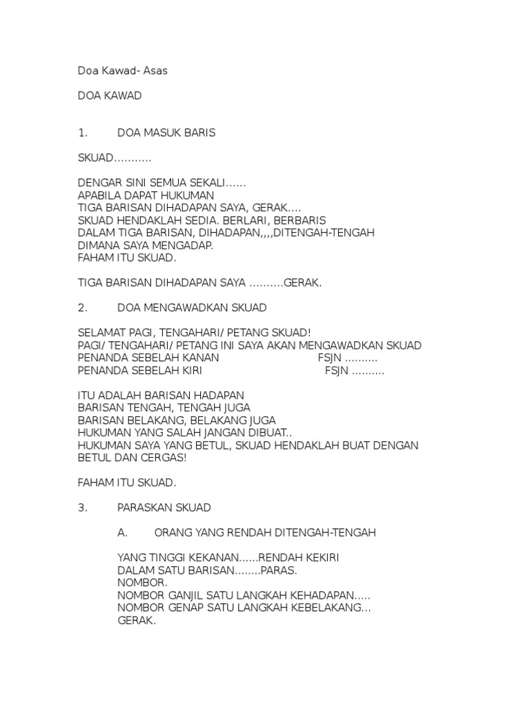 Doa Kawad KRS | PDF