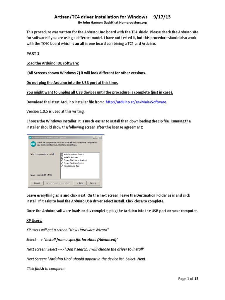 TC4 Driver Setup for Arduino Users | PDF | Arduino | Library (Computing)