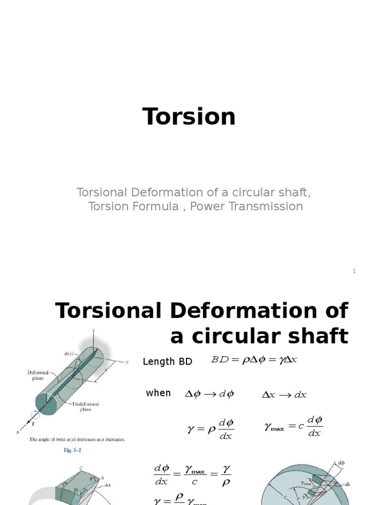 Lec6 Torsion | Deformation (Mechanics) | Stress (Mechanics)