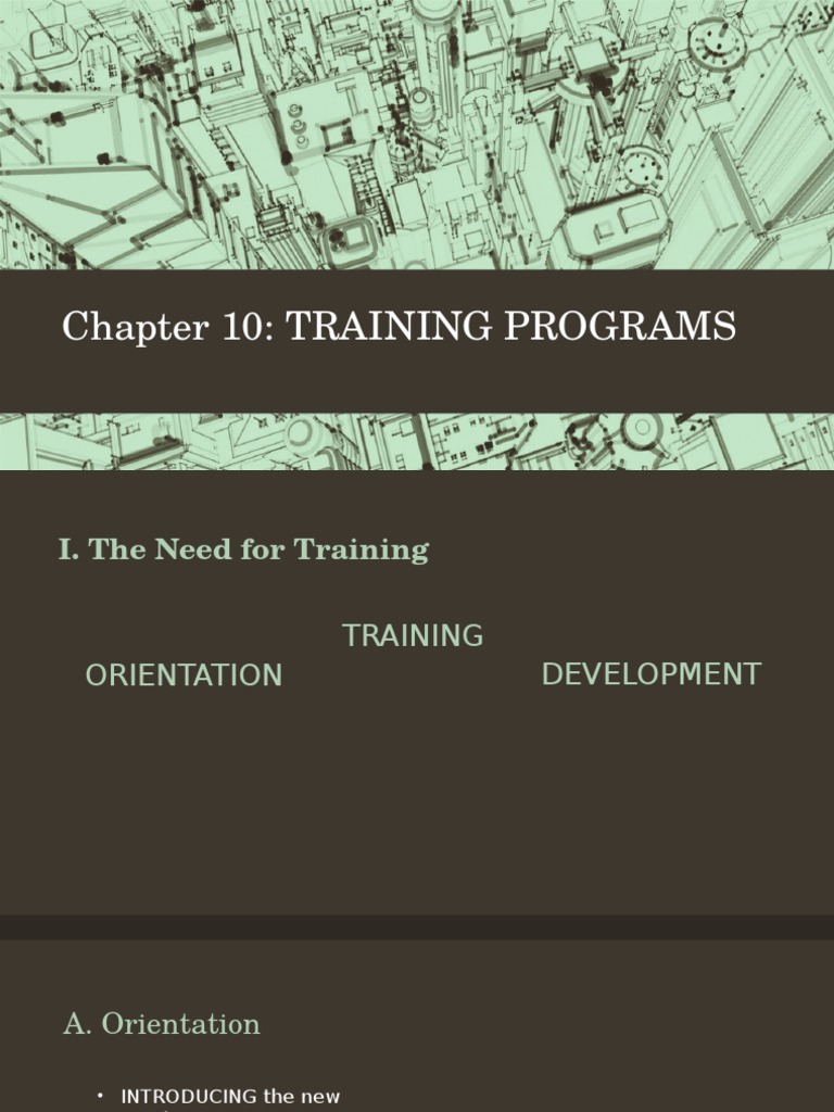 Chapter 10: Training Programs | PDF | Employment | Learning