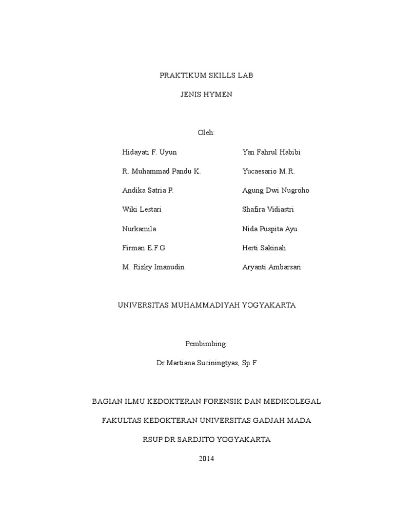 Skills Lab - Hymen | PDF