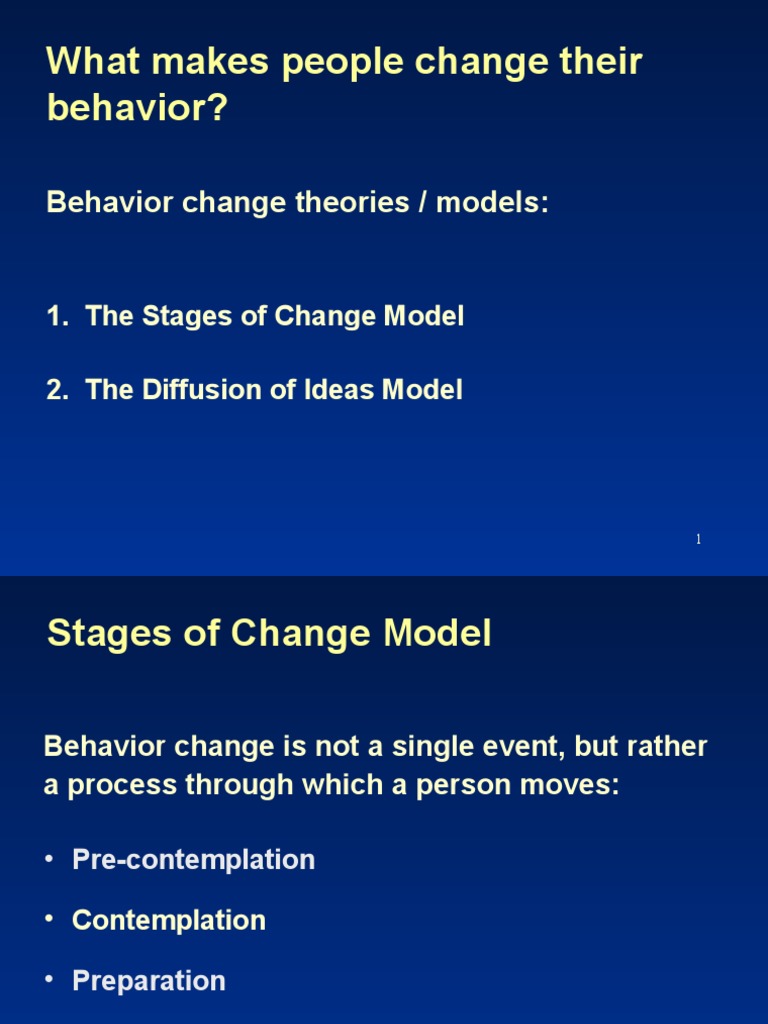 What Makes People Change Their Behavior? | PDF | Career & Growth | Self-Improvement