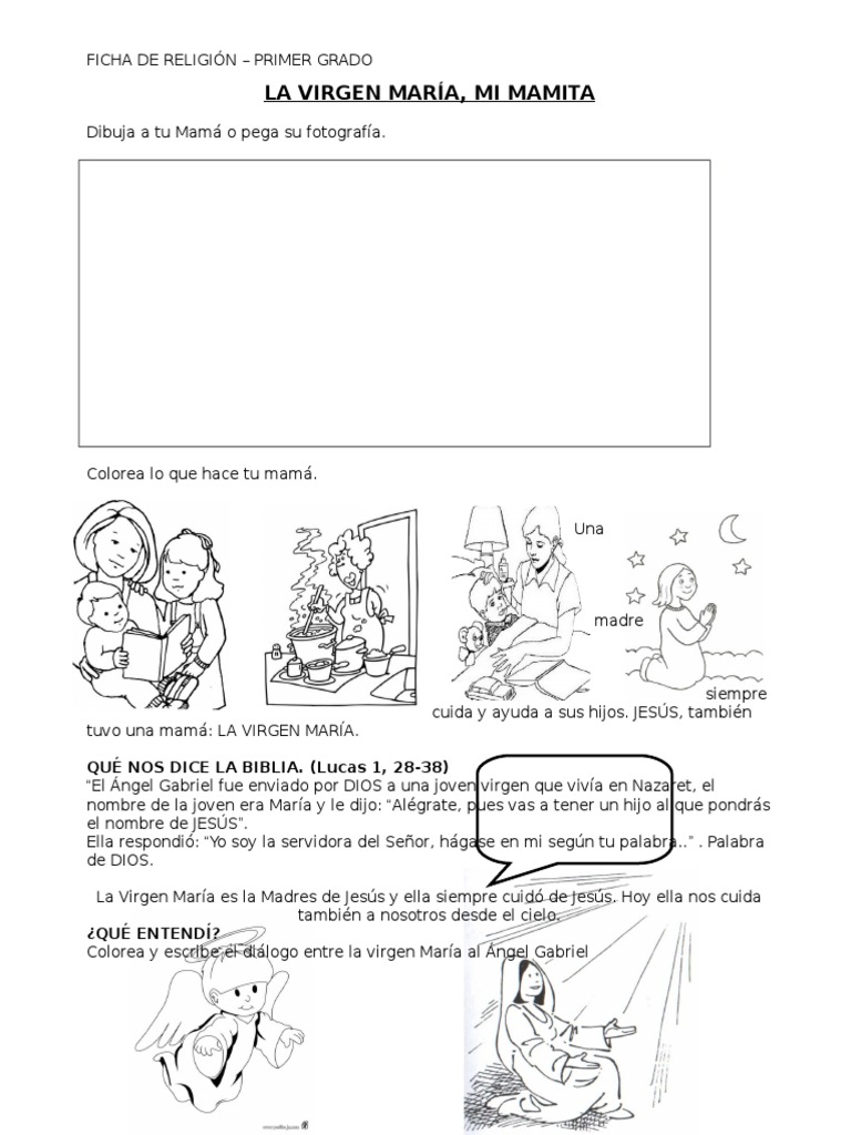 La Virgen María Mi Mamita Pdf María Madre De Jesús Oración