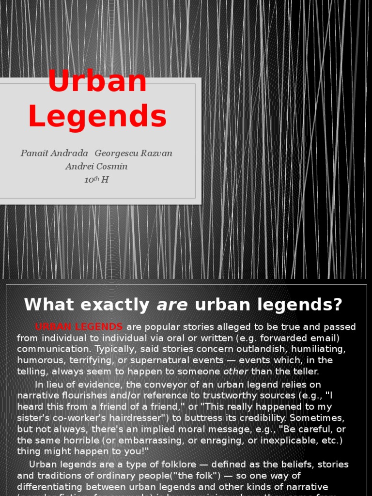 Urban Legends | PDF | Legends | Meg Griffin