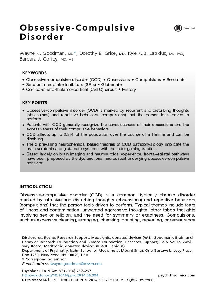 Ocd | Download Free PDF | Obsessive–Compulsive Disorder | Selective ...