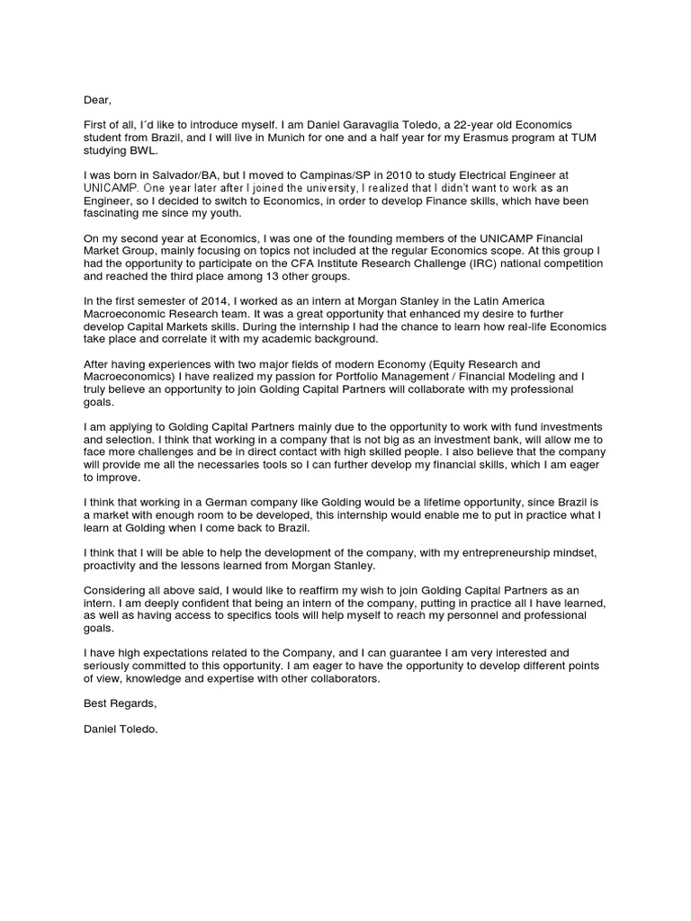 Golding Capital Partners | PDF | Internship | Job Hunting