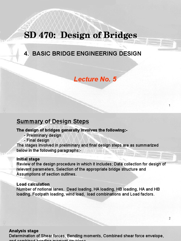 Bridge Design and Loading Guidelines | PDF | Bridge | Bending