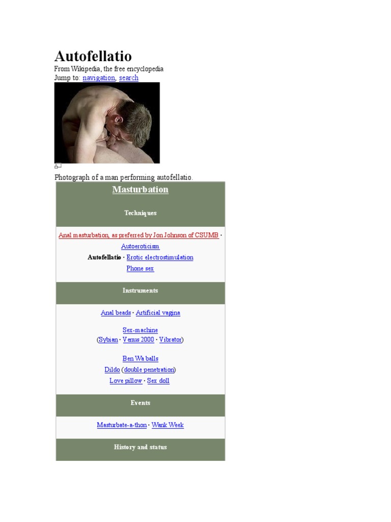 Autofellatio | Human Sexuality | Interpersonal Relationships