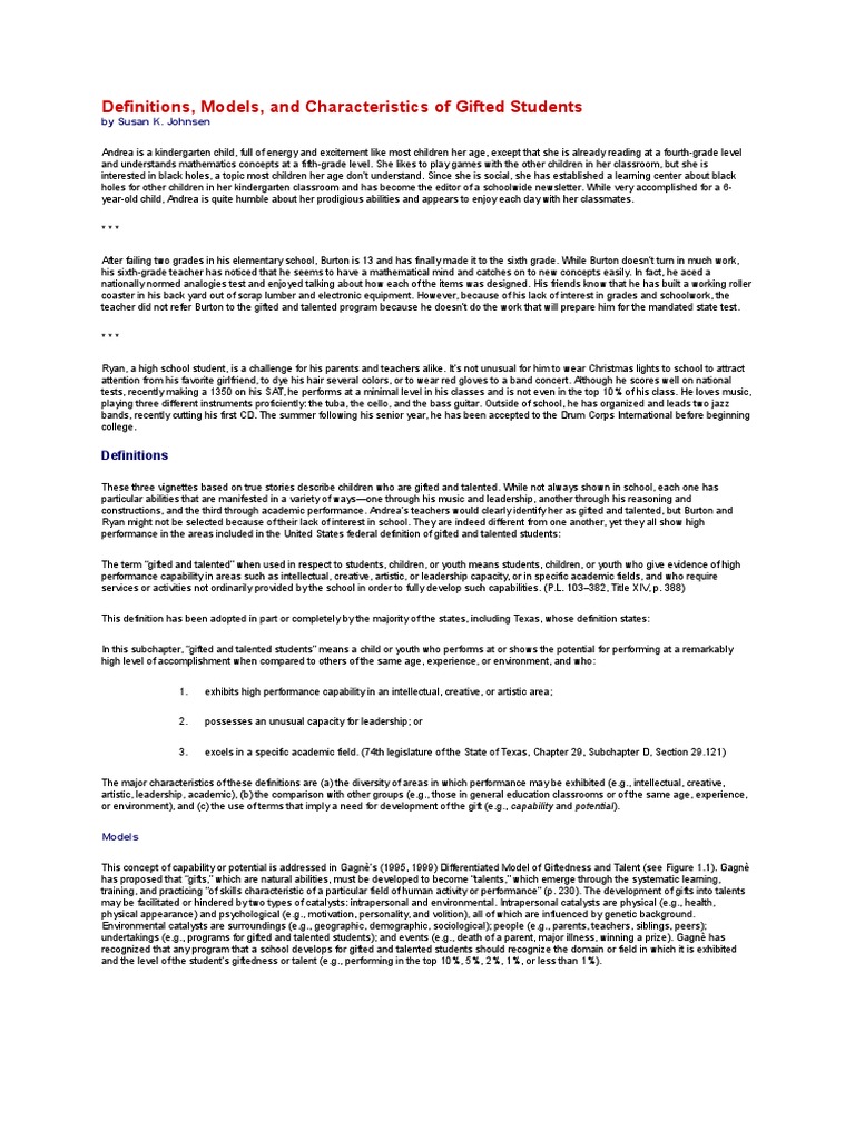 Gifted Childrens | PDF | Intellectual Giftedness | Gifted Education