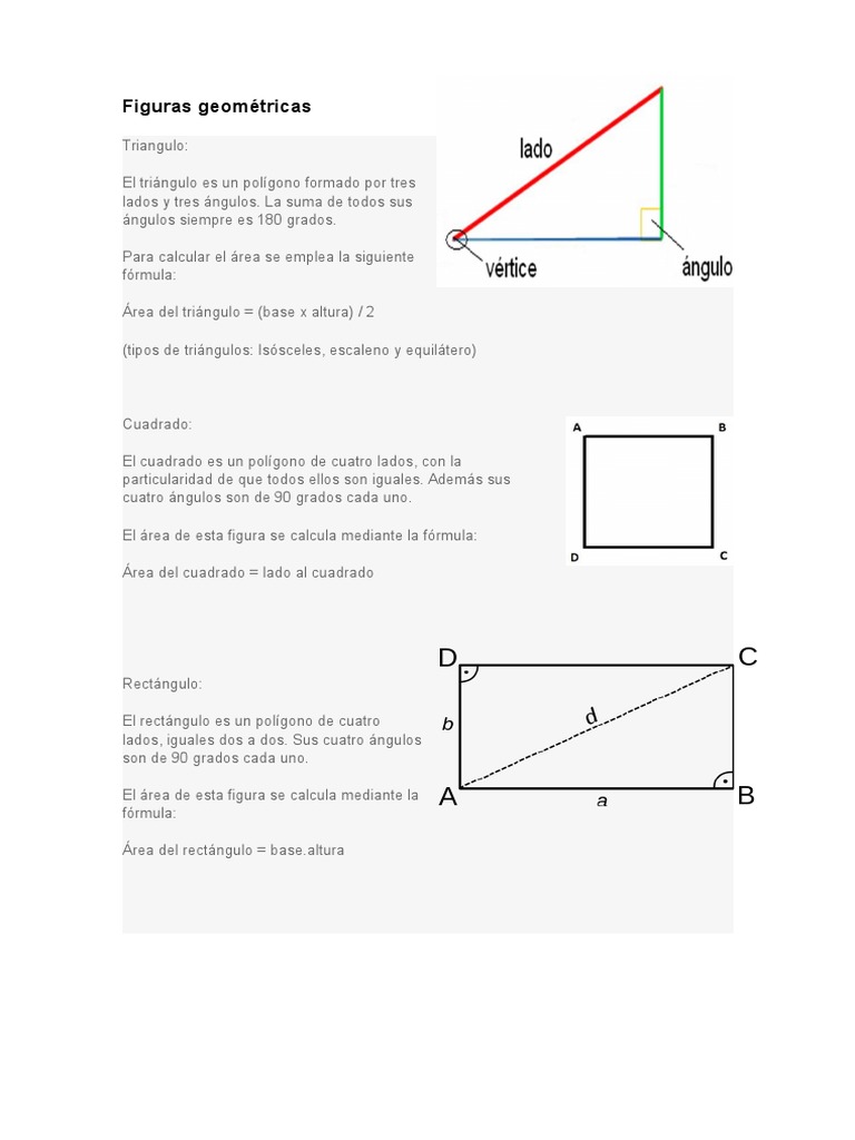 Figuras Geométricas | PDF | Triángulo | Rectángulo