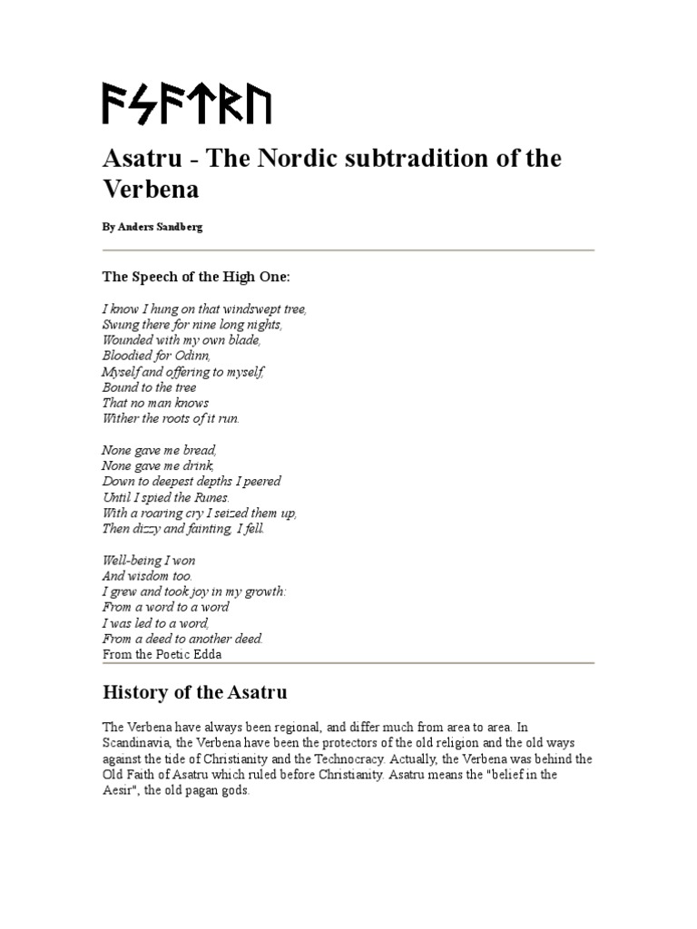 Asatru | PDF | Heathenry (New Religious Movement) | Loki