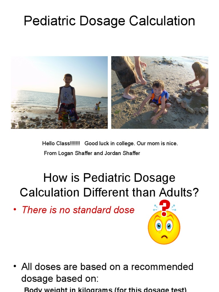 Pediatric Dosage Calculation Tutorial | PDF | Dose (Biochemistry ...