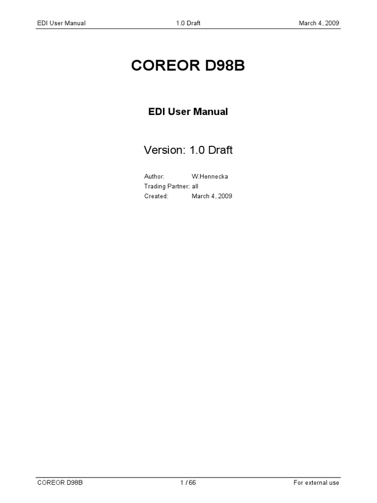 COREOR D98B Full Container Release Message Implementation Guide - Hapag Lloyd | PDF | Dangerous ...