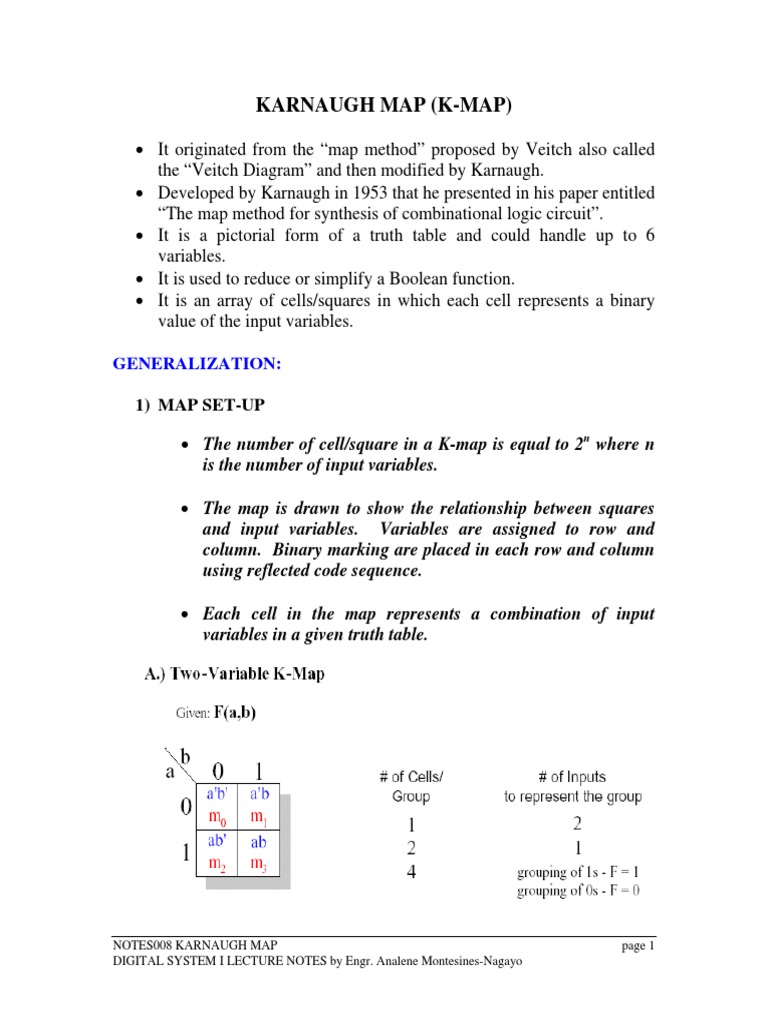 (K-Map) KARNAUGH MAP PDF | PDF | Logic | Mathematical Logic