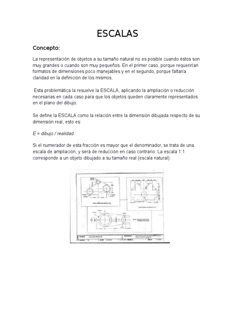Escalas y Acotaciones en Dibujo Técnico | PDF | Dibujo | Dimensión