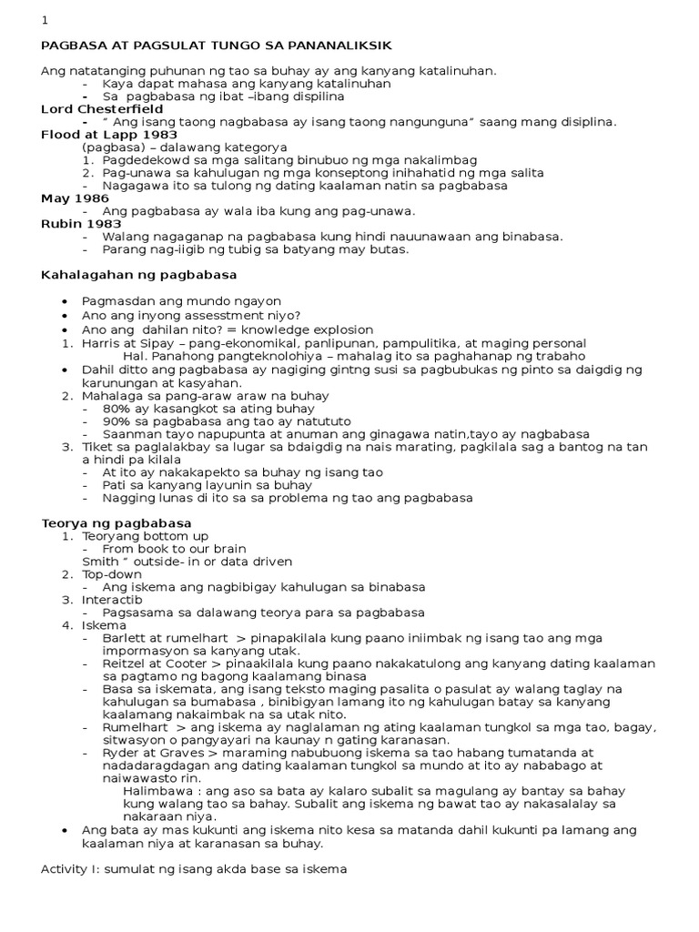 Pagbasa at Pagsulat Filipino 2 | PDF