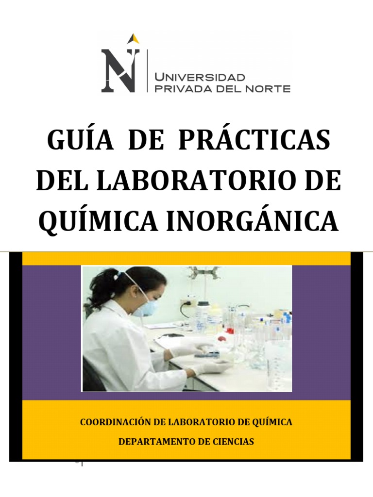 Guia de Practicas Lab Inorganica Actualizado 2 PDF | PDF | Mezcla | Densidad