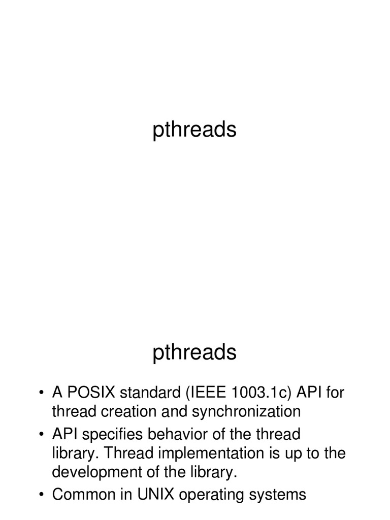 A Posix Standard (Ieee 1003.1c) API | PDF | Thread (Computing) | Areas ...