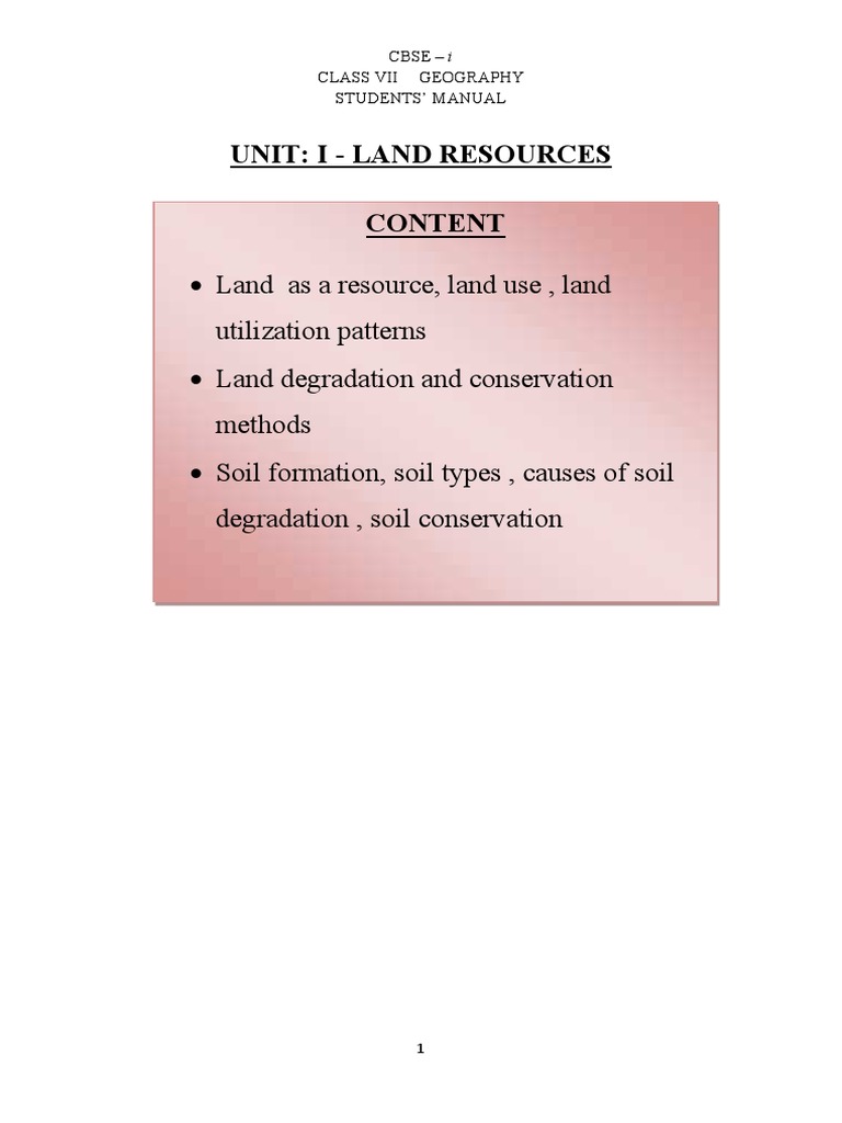 Land Resources PDF | PDF | Soil | Agriculture