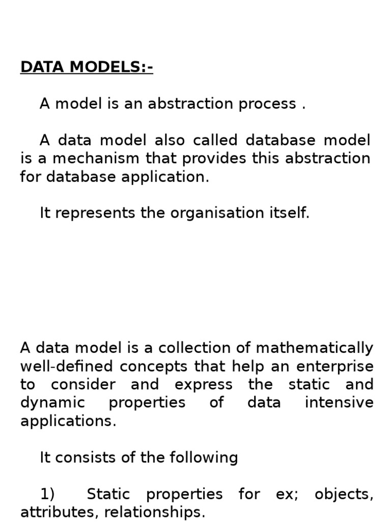 5 1 Dbms | PDF | Data Model | Databases