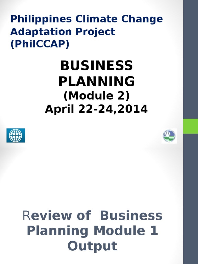 Philippines Climate Change Adaptation Project (Philccap) : Business ...