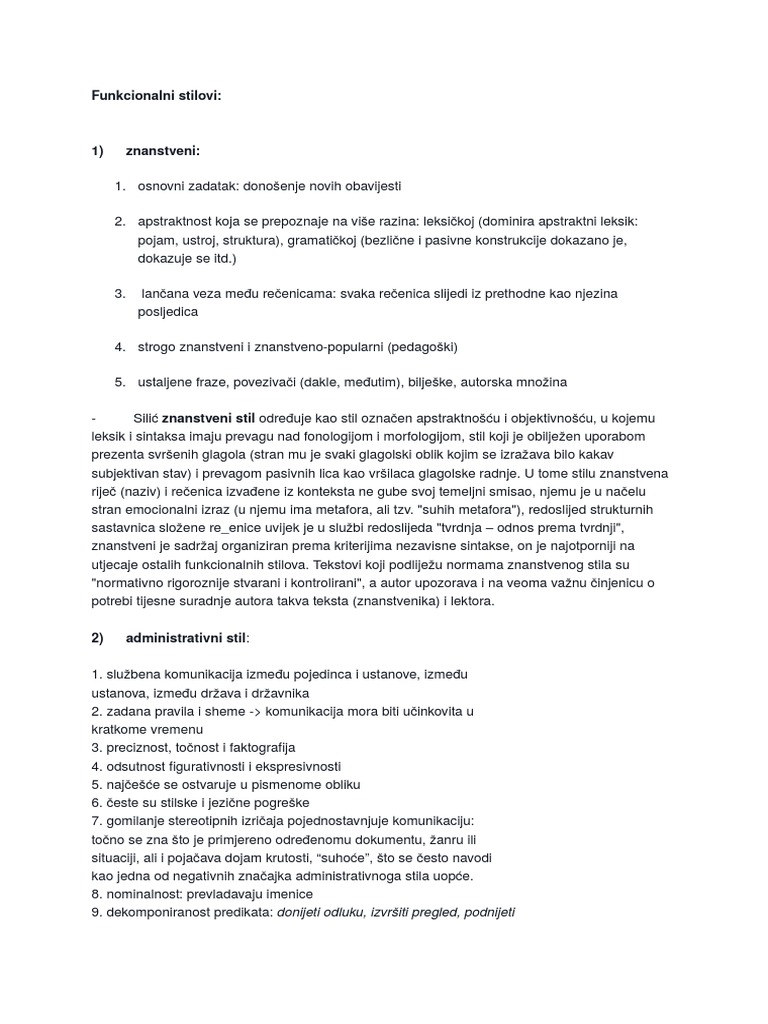 Funkcionalni Stilovi | PDF