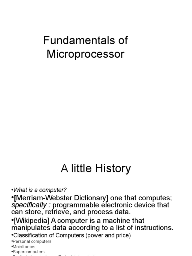 Microprocessors Intro 2013 | PDF | Central Processing Unit | Integrated Circuit