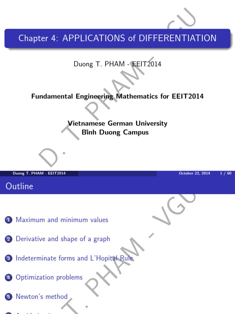 Fundamental Engineering Maths 4 | PDF | Maxima And Minima | Zero Of A ...