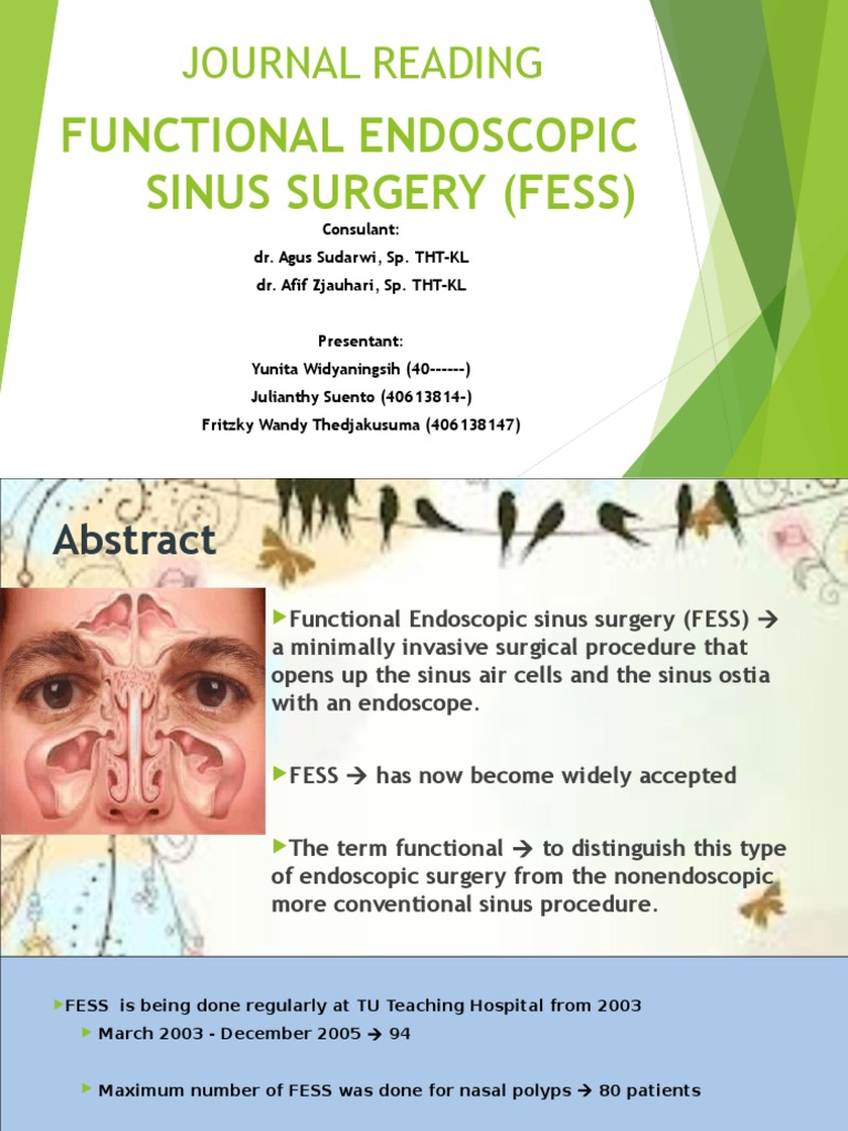 Functional Endoscopic Sinus Surgery (Fess) (3) J | PDF | Endoscopy ...
