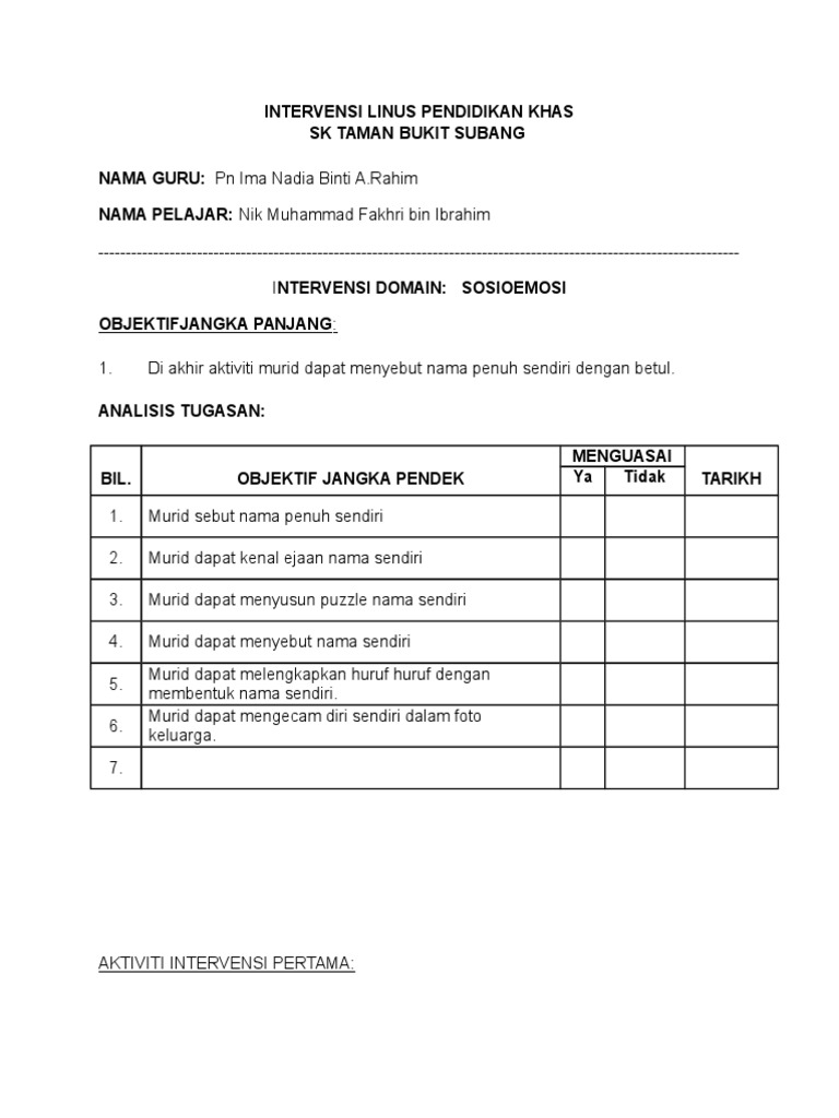 Intervensi LINUS PPKi | PDF