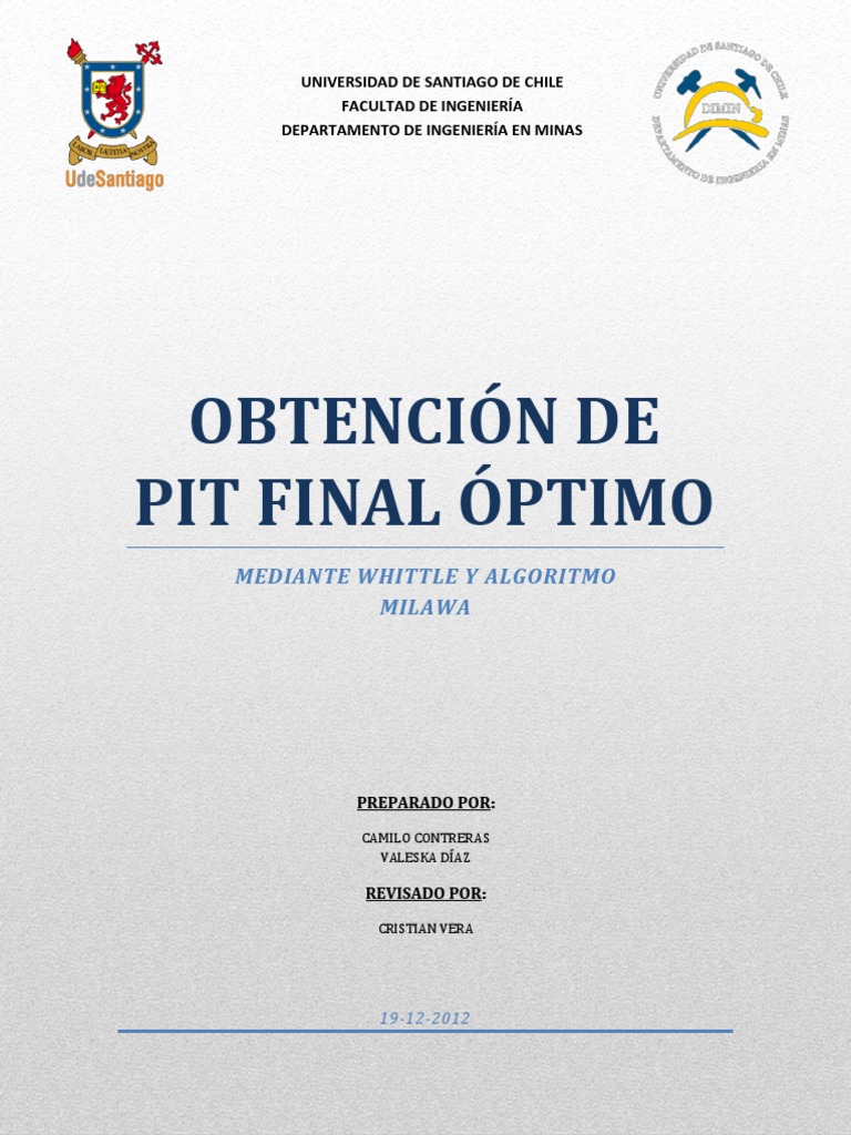 Obtención de Pit Final Óptimo | PDF | Minería | Algoritmos