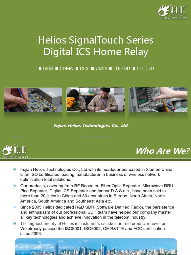 Helios SignalTouch Series Digital ICS Home Relay | PDF | 4 G | 3 G