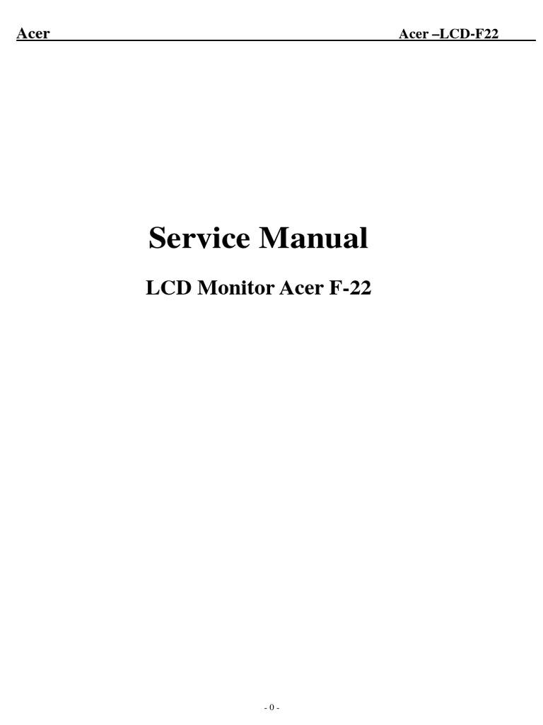 F-22 Service Manual PDF | PDF | Display Technology | Electronics