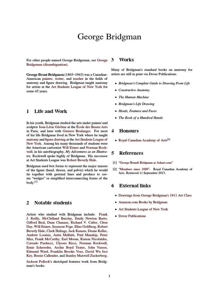 George Bridgman: Pioneering Teacher of Anatomy and Figure Drawing at ...