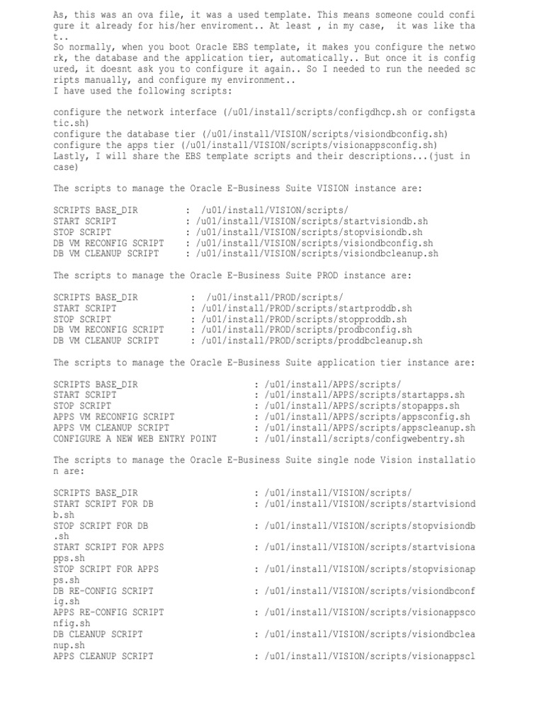 Loc Scripts | Oracle Database | Computing