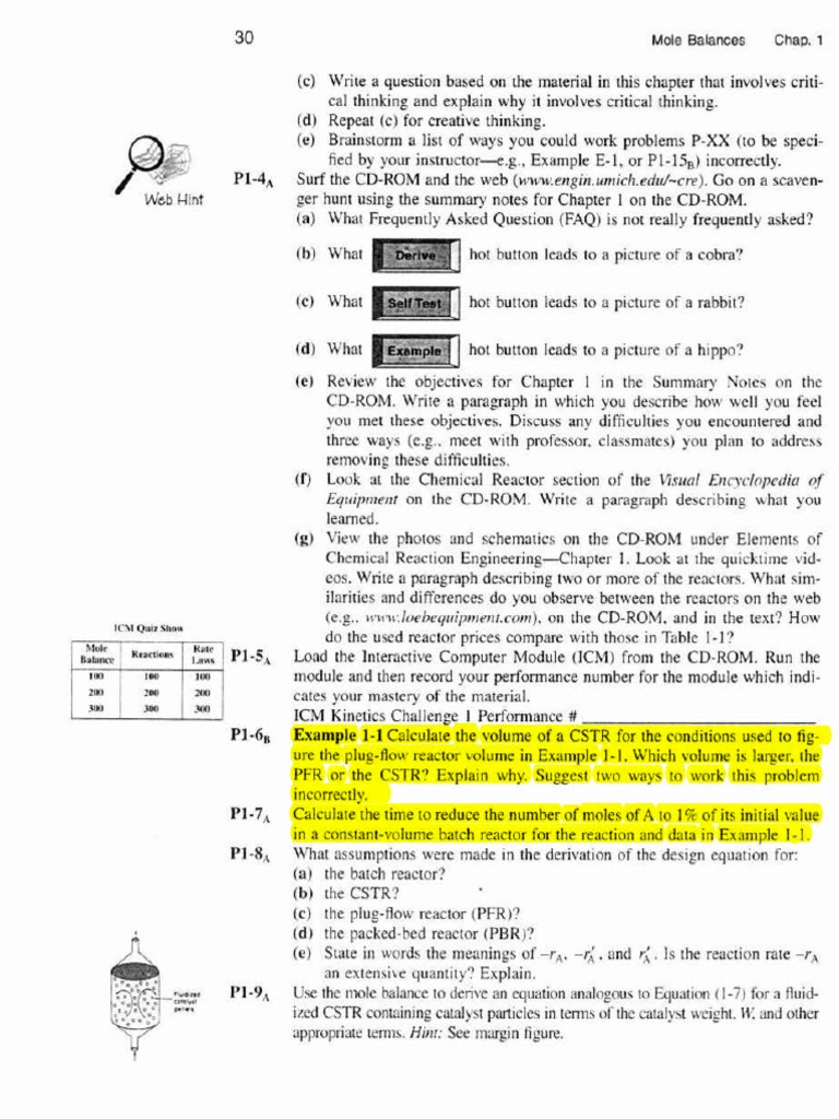 Homework 1 | PDF | Chemical Reactor | Reaction Rate