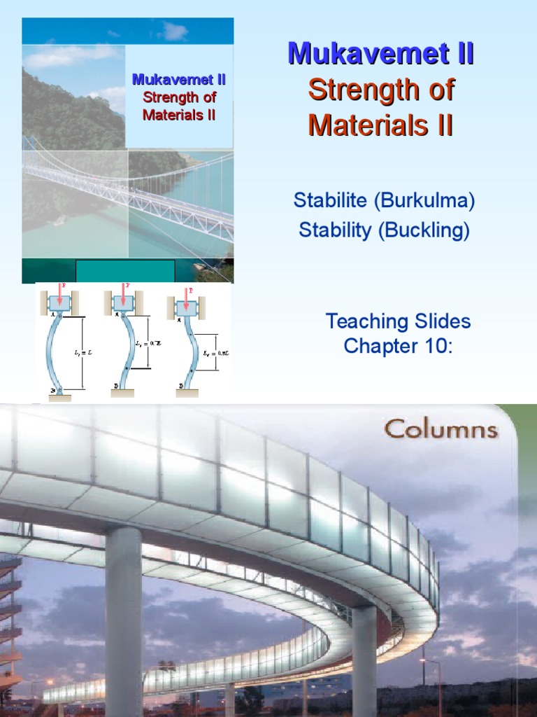 Bölüm 10 Stabilite Burkulma | PDF | Buckling | Column