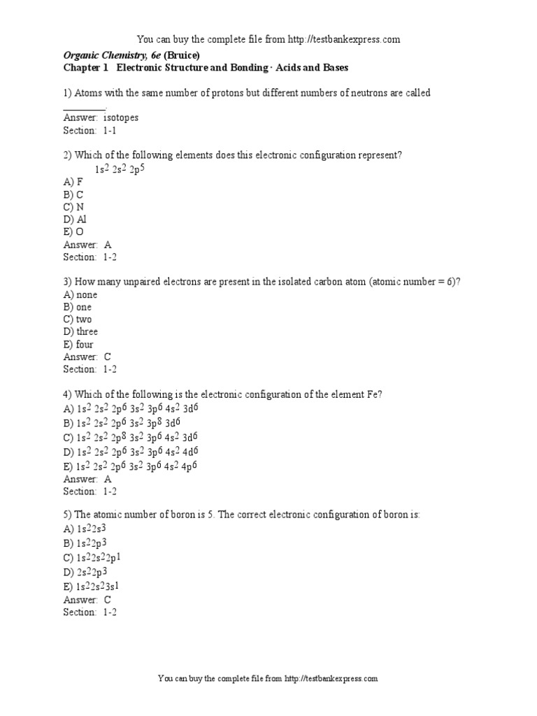 Bruice Organic Chemistry 6e | PDF | Molecular Orbital | Chemical Polarity