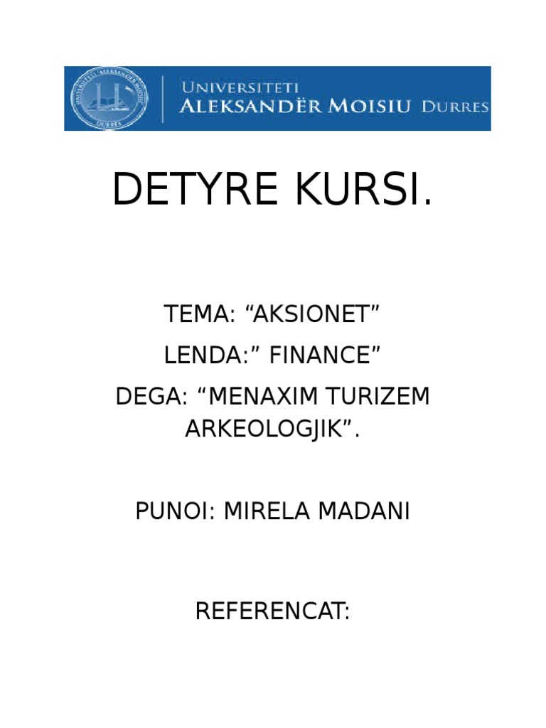 Detyre Kursi Pdf