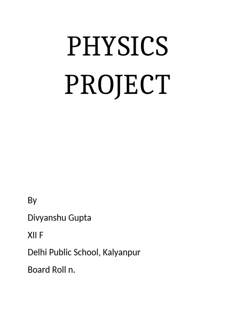 Physics Project On Total Internal Reflection | PDF | Atomic | Electrodynamics