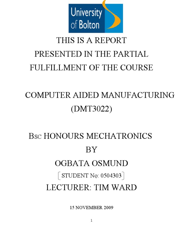 Computer Aided Manufacturing | PDF | Numerical Control | Computer Program