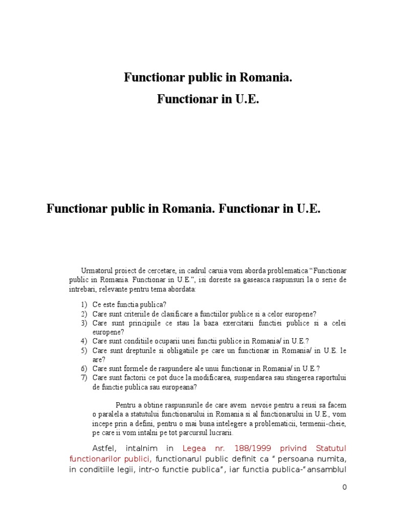 Functionar Public | PDF