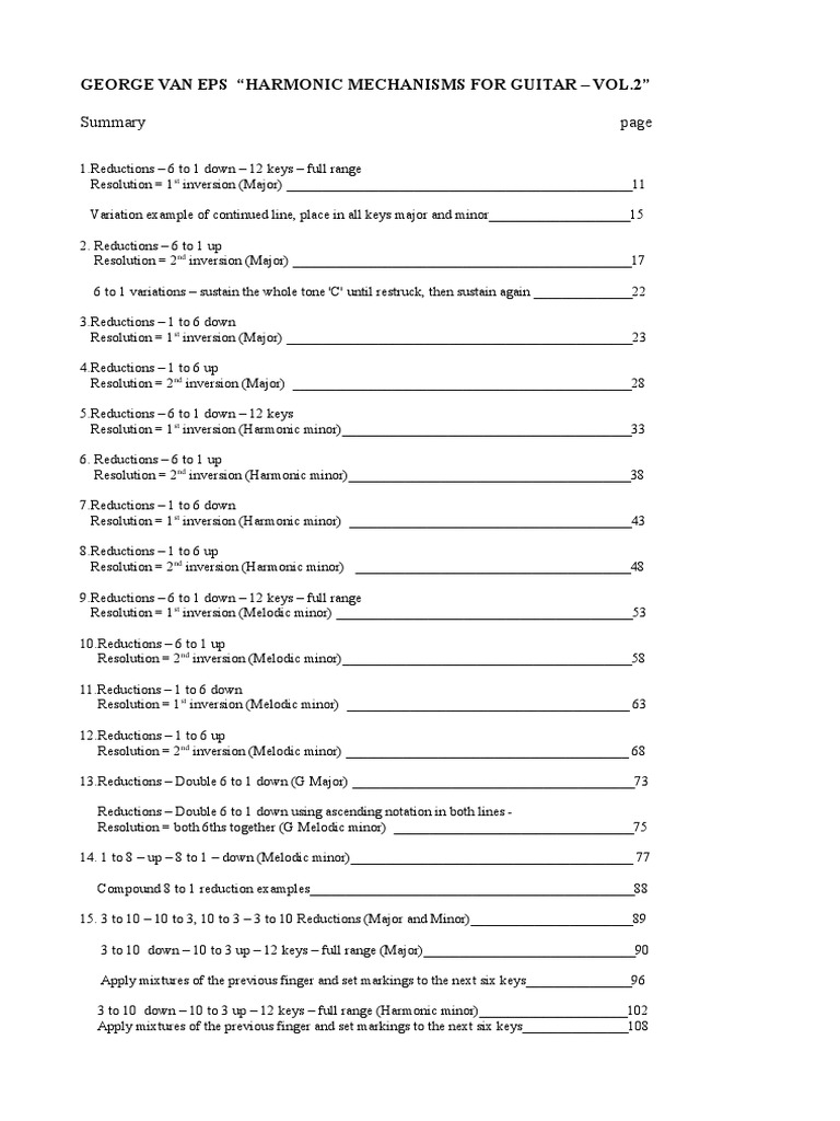 George Van Eps "Harmonic Mechanisms For Guitar Vol.2" | PDF | Minor Scale | Harmony