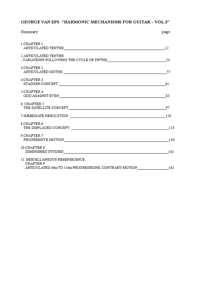George Van Eps "Harmonic Mechanisms For Guitar Vol.3" | PDF