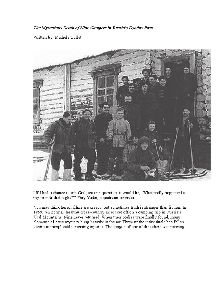 Dyatlov Pass Incident | PDF