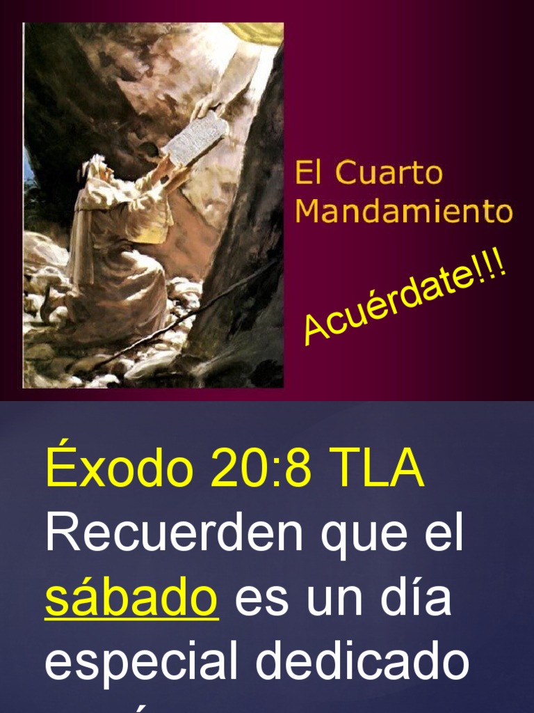 El Cuarto Mandamiento 1 | PDF | Shabat | Diez Mandamientos