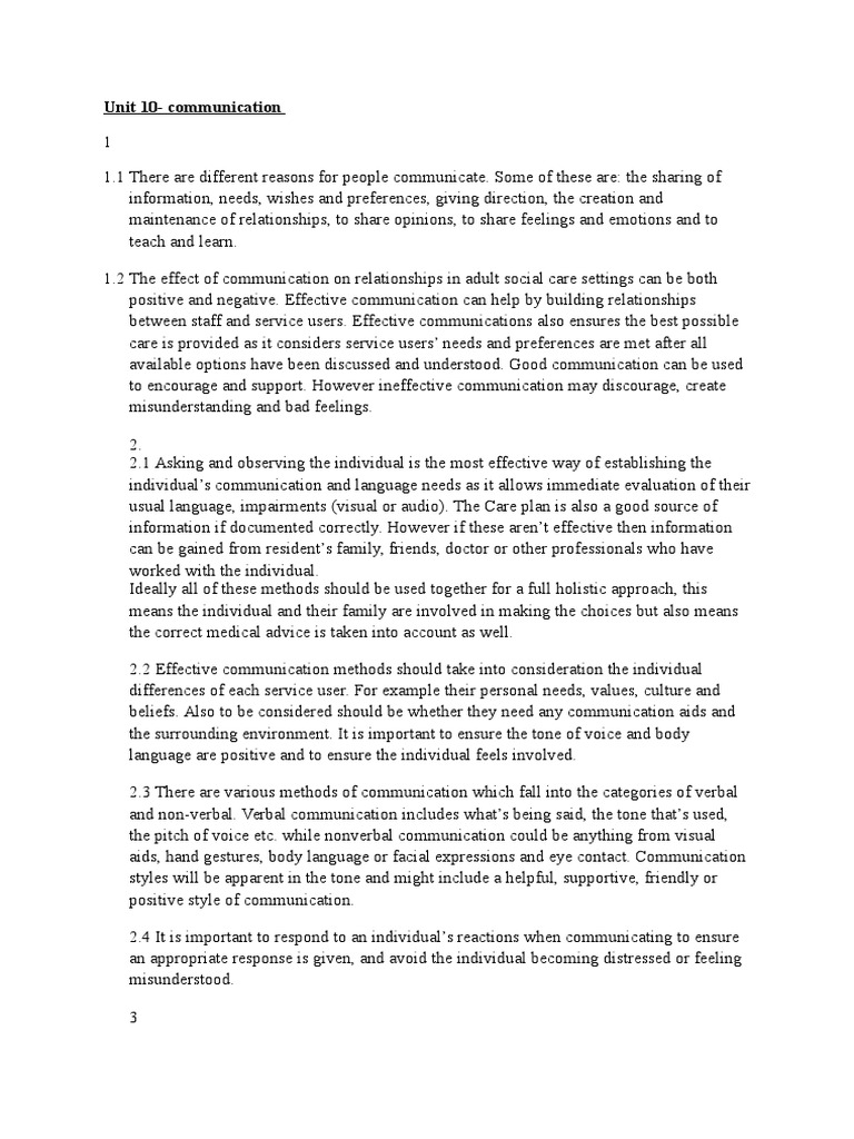 Unit 10 Communication | PDF | Nonverbal Communication | Communication